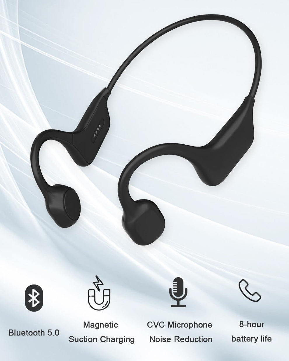 SANOTO Bone Conduction Headphones | Open Ear Bluetooth 5.0 Headphones ...